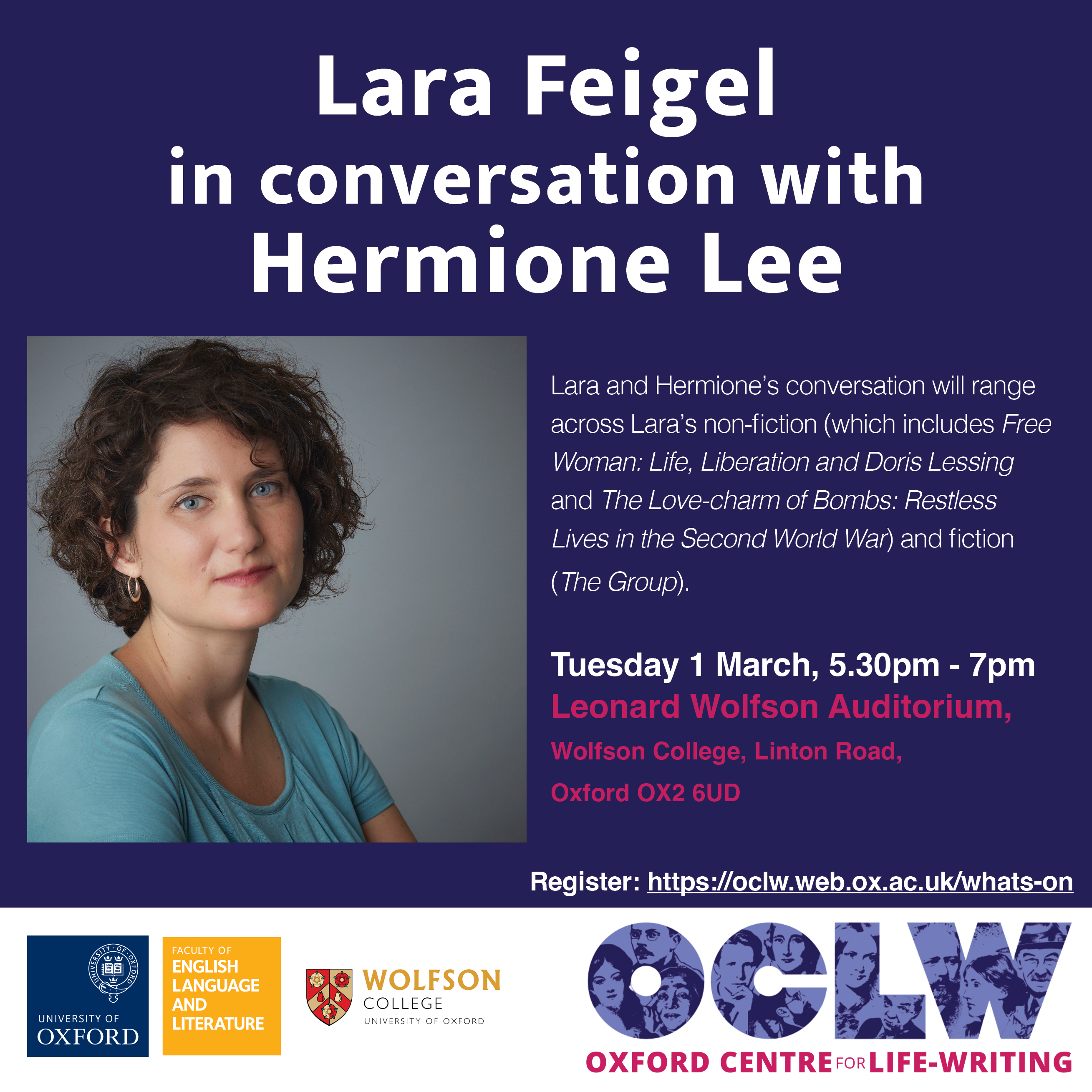 Lara Feigel in conversation with Hermione Lee | The Oxford Centre for ...